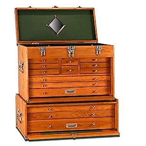 Gerstner International GI-T24/M24 Red Oak Chest and Mid-Base Set