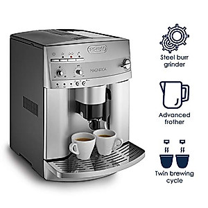 De'Longhi ESAM3300 Magnifica Super Automatic Espresso & Coffee Machine, Silver