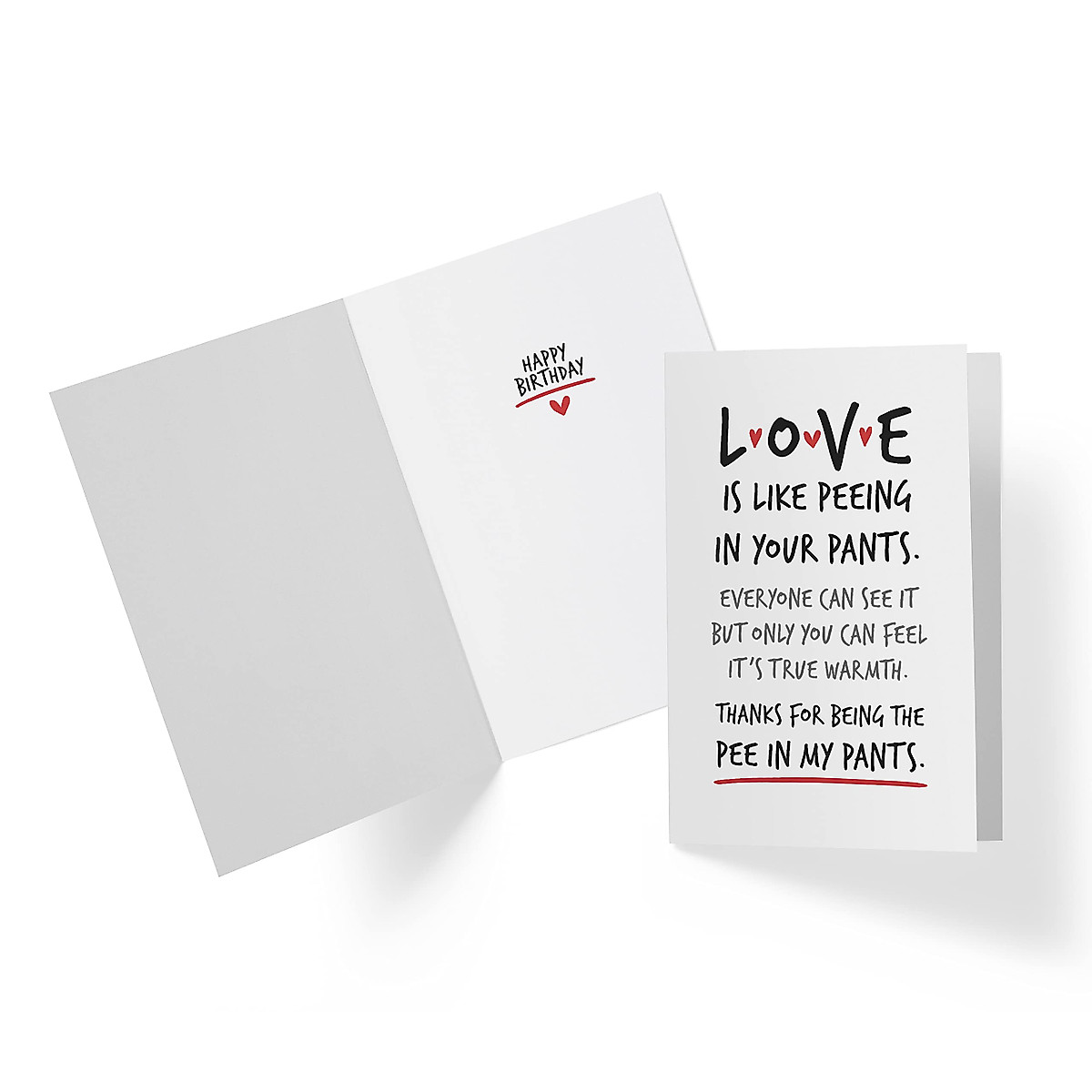 Karto Sweet Funny Birthday Card For Him Her, Large 5.5 x 8.5 Birthday Card For Husband Wife Girlfriend Boyfriend - P Love