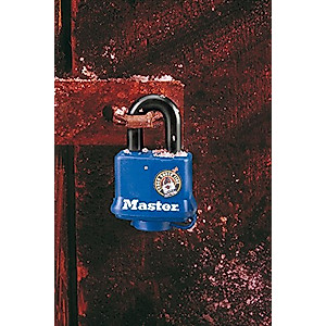 Master Lock 312D Weatherproof Padlock,Navy Blue