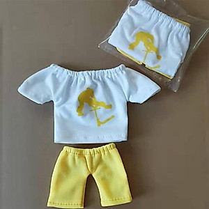 shenyan Fingertip Clothes Set - Finger Pants T-Shirt Scooter Skateboards Tools Outfit Accessories for Kids Children Toy Game, Interactive Toys Movement Favors Blue Yellow Green