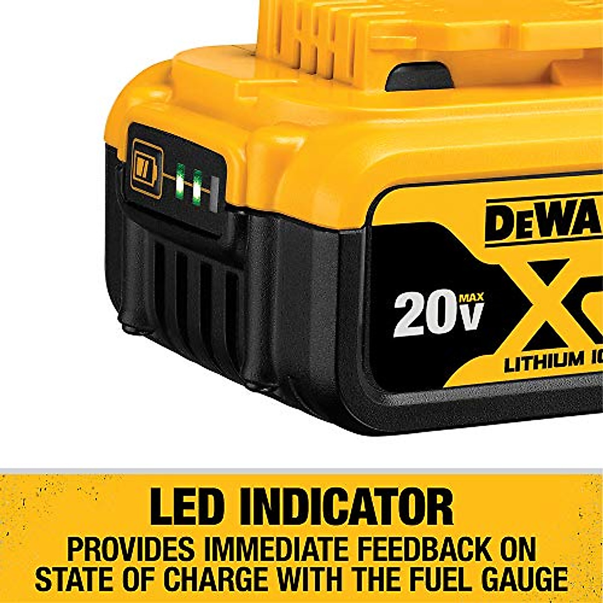DEWALT 20V MAX Battery, 5 Ah, 2-Pack, Fully Charged in Under 90 Minutes (DCB205-2)