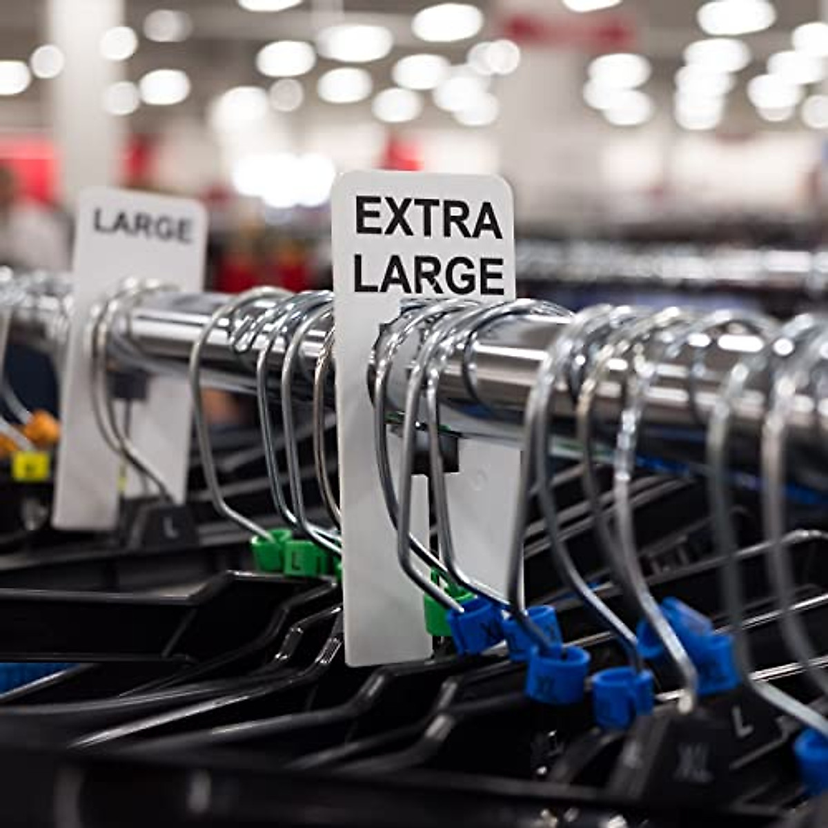 60 Pack Plastic Closet Dividers for Hanging Clothes, Blank White Tags for Department Stores, Clothing Rack Size Separator Hangers for Boutiques, Warehouses (2 x 5 in)