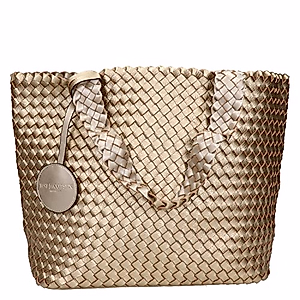 ILSE JACOBSEN HORNBAEK Woven Tote Bag08 |Platin-Silver