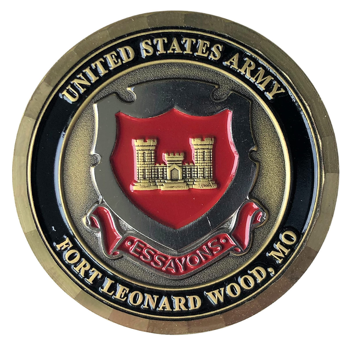 United States Army USA Fort Leonard Wood Missouri Maneuver Support Center Challenge Coin