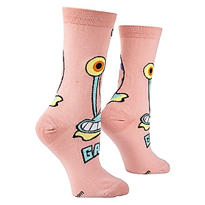 Odd Sox, Gary The Snail Nickelodeon SpongeBob Cartoon, Fun Cute Socks for Women, 5-10