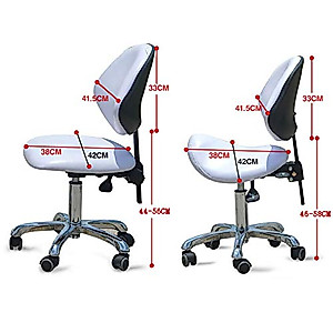 WONOOS Dentist Chair Doctor Saddle Stool Beauty Manicure Chair Swivel Seat for Medical Clinic Hospital Lab Doctor Chair,G