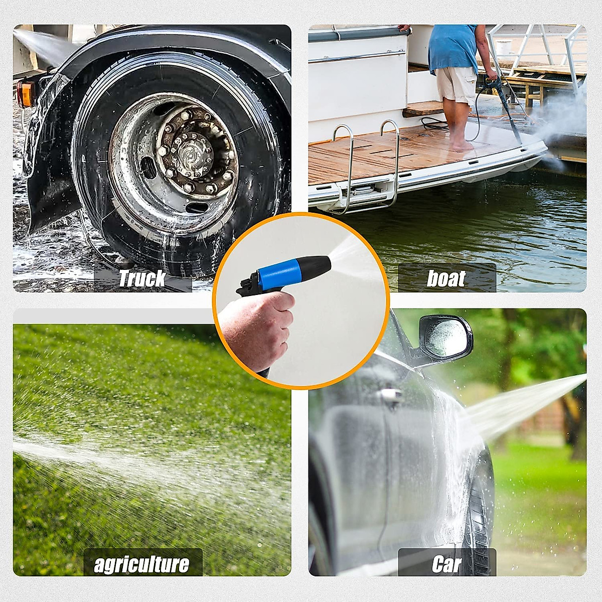 Washdown Pump Kit, Washdown Deck Cleaning Pump Kit 12V Fresh Sea Water 5.0 GPM for Rv Boat Marine