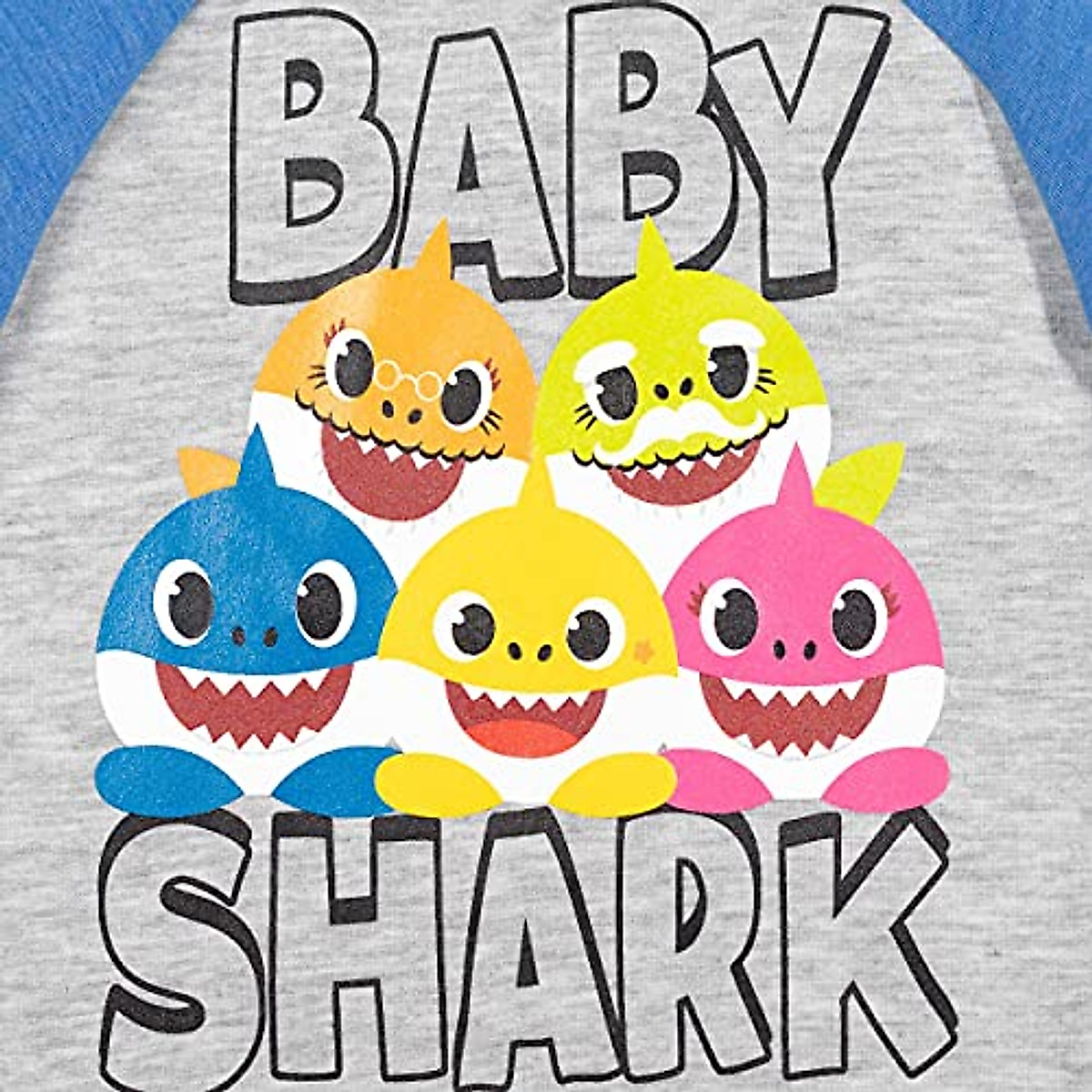 Pinkfong Baby Shark Toddler Boys Fleece Sweatshirt Jogger Pants Set Blue/Gray/Black 2T
