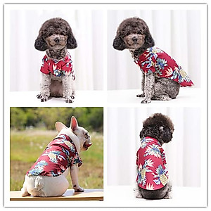 Wakeu Pet Supplies Wakeu Set of 4 Puppy Clothes for Small Dogs Boy Summer Shirt for Chihuahua Yorkies Male (E, X-Small)