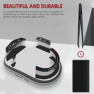 YIMAGUJRX Mouse Feet Glass Mouse Skates,Fastest and Smoothest Mouse Feet/Skates,Fast Start,Precise Positioning,Glass Mouse Feet Pads for Logitech G 502 Lightspeed Wireless (Black Print)