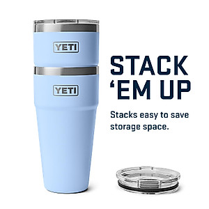 YETI Rambler 30 oz Stackable Tumbler, Stainless Steel, Vacuum Insulated with MagSlider Lid, Big Sky Blue