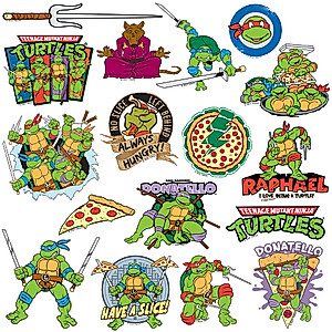 Teenage Mutant Ninja Turtles TMNT 2nd Variety Mix 50ct Vinyl Large Deluxe Stickers Variety Pack - Laptop, Water Bottle, Scrapbooking, Tablet, Skateboard, Indoor/Outdoor