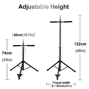 Mr.Power Adjustable Foldable Tripod Stand for Cello with Hook for Bow
