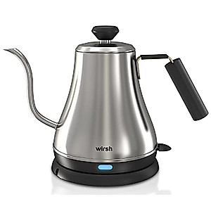 Wirsh Gooseneck Kettle, Electric Gooseneck Kettle with Auto Shut Off and Overheat Protection, Pour Over Coffee and Tea Kettle ,100% Stainless Steel, Leak-Proof Design, 0.8L