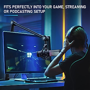 Thronmax S3+ Zoom Boom Arm- Mic Arm- Fully Adjustable Podmic for Gamers and Podcasts- Universally Compatible Mic Stand Desk Mount