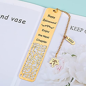 Happy Retirement Gifts Bookmarks for Women Men Book Lover Reader Coworkers Goodbye Farewell Gift for Boss Lady Nurse Doctor Teacher Retired Best Friends Leaving Going Away Birthday 2023 Retirement