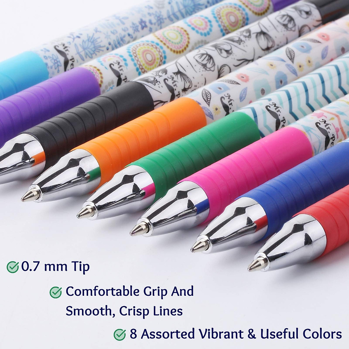 Mr. Pen Bible Journaling Pens 8-Pack - No Bleed, Vibrant Colors