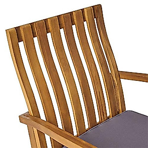 Afuera Living Modern/Contemporary Outdoor Acacia Wood Rocking Chair in Teak