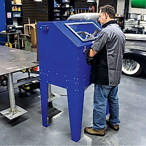 Eastwood B60 Sand Blasting Cabinet | Steel Sand Media Blaster Cabinet Kit | for Paint Removal, Metal Restoration, Rust Removal, Sandblasting | Holds Up to 120 Lbs of Abrasive Media