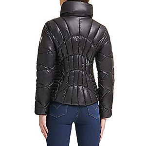 GUESS Women's Midweight Puffer Jacket, Black, Small