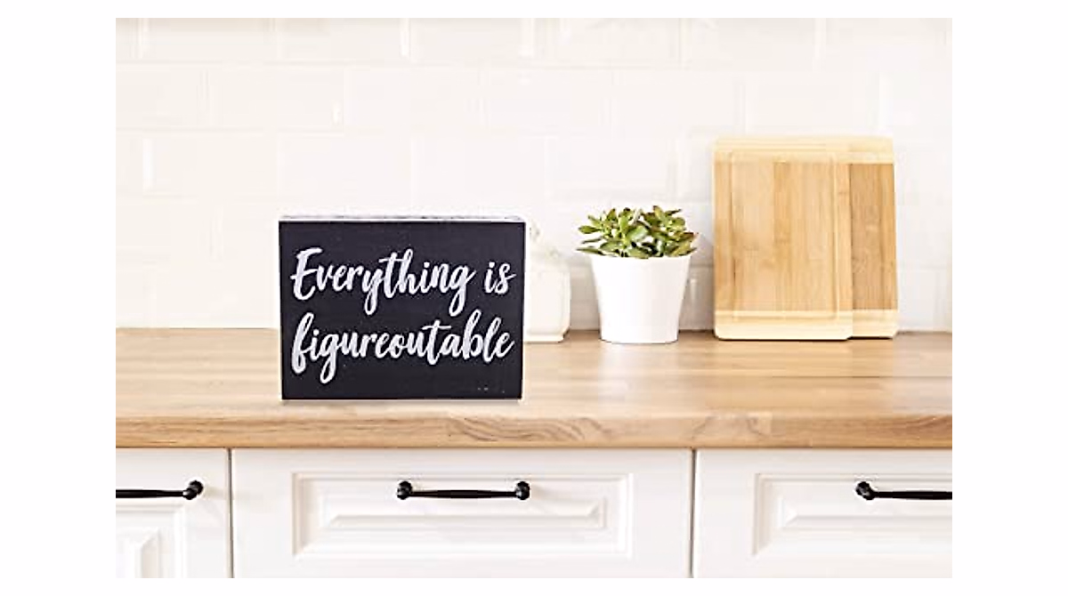 Inspirational Black Decor Home Office Desk Sign