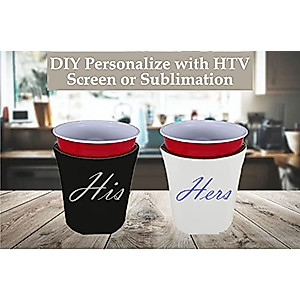 Blank Foam Party Cup Coolie (Variety Color 6 Pack)