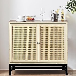 AWQM W36864701 Rattan Cabinet, Natural