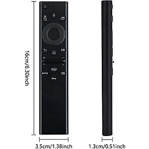 Fourmor Original Voice Remote Control - BN59-01385A Solar Charging for Samsung 2021 and 2022 and2023 Smart TVs. Also Bn59-01385B Full Function Replacement