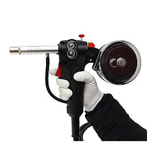 PreAsion 200Amp Euro Aluminum Spool Gun MIG Aluminum Welding Torch Fit Euro Connection MIG Welder Welding Machine with 9.8ft Cable DC24V for Professional Welder