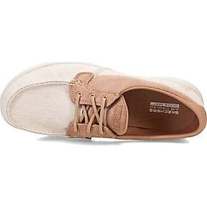 Skechers womens Boat Shoe, Natural, 8.5 US