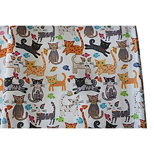 Sunshine Vibes Cat Tea Towels Set of 2 100% Cotton cat Lover Pattern with Hanging Loop; to Tackle All of Your Drying, Wiping and Cleaning Kitchen tasks for cat Lover!