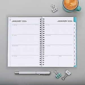 Blue Sky 2024 Weekly and Monthly Planner, January - December, 5" x 8", Frosted Cover, Wirebound, Chloe (144734)