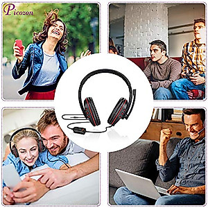 Picozon Gaming Headset Headphone with Microphone for PS5, PS4, Nintendo Switch, Playstation 4, Playstation 5, Playstation Vita, Mac, Laptop, Tablet, Computer, Mobile Phones (3.5mm Plug)