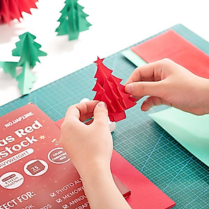 25 Sheets Christmas Red Cardstock - 8.5'' x 11'' 92lb Double-sided Cover Card Stock 250gsm Heavyweight Paper for Art Crafts Business Cards Party Décor UAP13RE