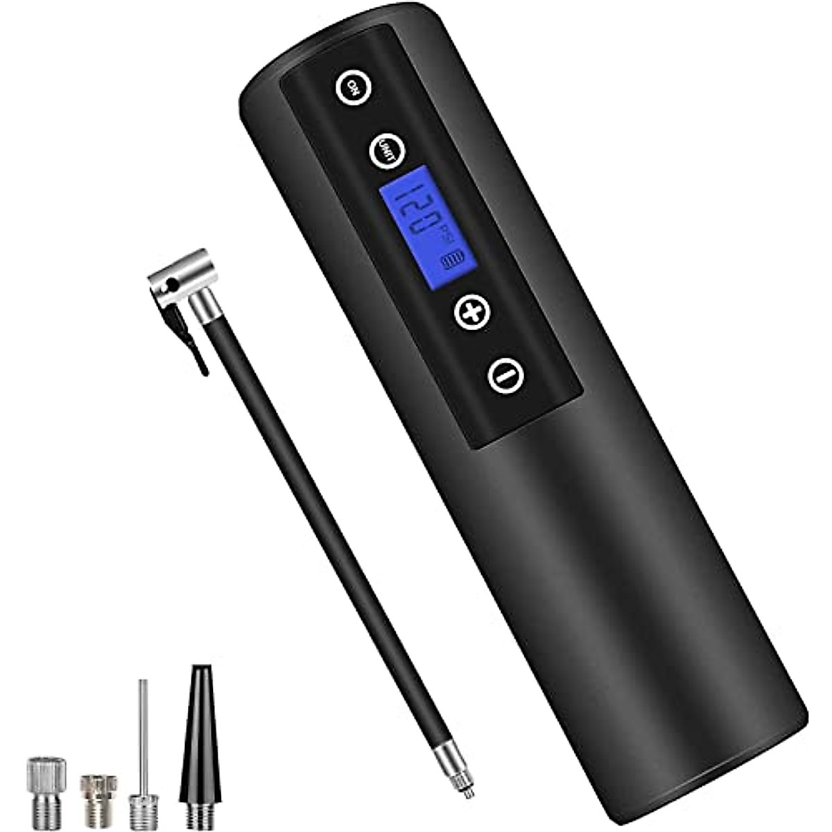 150 PSI Tire inflator portable air compressor with LCD Display Emergency LED Light Rechargeable Li-ion Batteryd Electric Cordless Air Pump for Cars, Motorbikes, Balls, Swim rings and All Bicycles