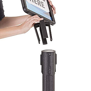 US Weight - U2513 Plastic Stanchion Sign Holder with Plexiglass Covers for USW ChainBoss and Sentry Stanchions