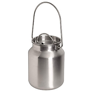 Lindy's Stainless Steel Milk metal gallon jug, 1 gallon, silver (7708M)