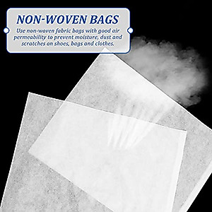 Cabilock 1 Set 50Pcs Non Woven Bags Clothes Purse Shoe Packing Storing White Bags Suit Shirt Bag Protector for Home Shop 70X55CM