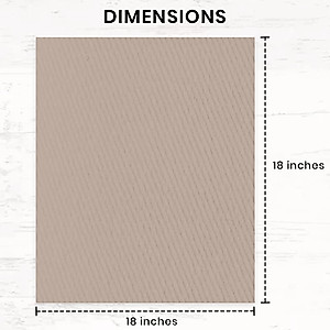 Candy Cottons Taupe Cloth Dinner Napkins Cotton 18x18 in Washable Napkins Cloth| Absorbent Reusable Spring Easter Basket Decor Pk of 6 Table Napkins Cocktail Party Wedding BBQ Cafe Cloth Napkins