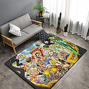 J-LOVE Rugs Anime Area Rugs Birthday Gifts Non-Slip Carpet Decorations for Living Room Bedroom 60 * 39 Inch