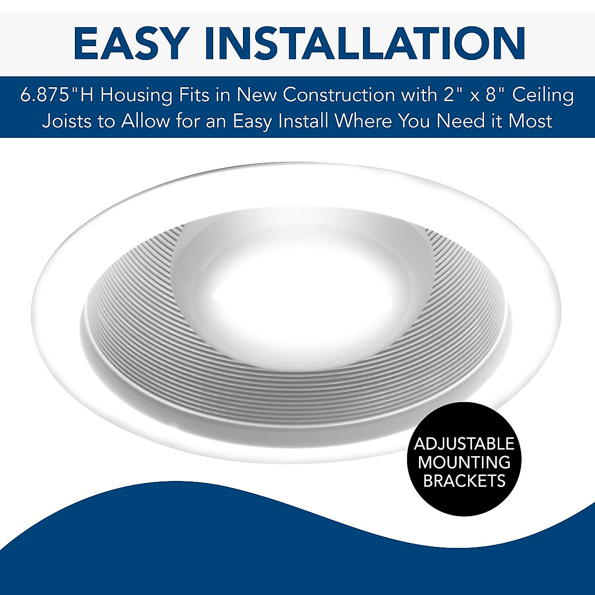 Broan-NuTone 744L Recessed Light Ventilation Fan, Selectable Speed 50-80 CFM, 0.3-2 Sones, White