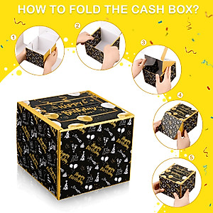 Meiidoshine Money Box with Pull Out Birthday Card and Bags - A Fun Way to Gift Cash for Birthdays
