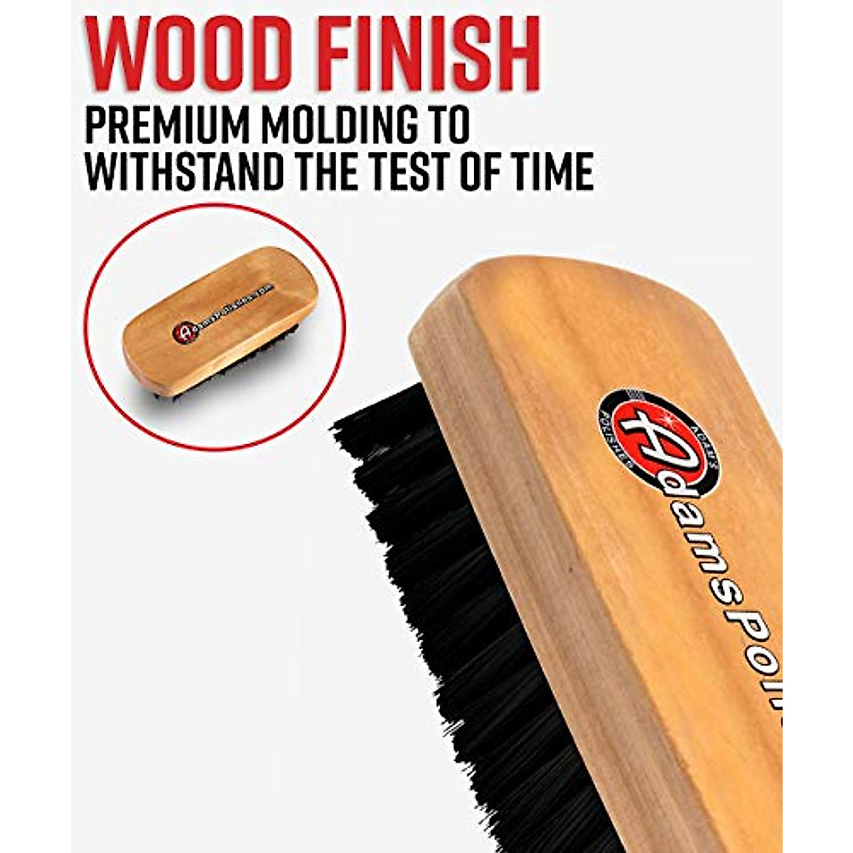 Adam's Polishes Cockpit Detailing Brush - Car Cleaning Brush | Scrub Brush for Interior Leather Cleaner Carpet Upholstery Fabric Shoe Sofa Shower Bathroom Pet | Car Wash Kit - Car Cleaning Supplies