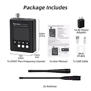 Mcbazel Surecom SF401 Plus 27Mhz-3000Mhz Radio Portable Frequency Counter Meter with CTCCSS DCS Decoder