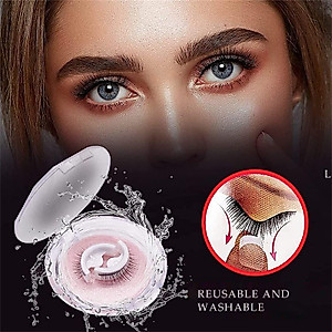 Lash Buddy Self-adhesive Eyelashes,2023 New Snap on Lashes,3 Pairs Lash Buddy Eyelashes Snap on No Adhesive (Natural+Long+Thick)