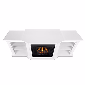 Real Flame 7930E-W Entertainment Valmont Electric Fireplace in White, Large