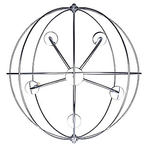 CANARM ICH282B05CH25 Sumerside 5 Light Chandelier, 25.2" x 25.2" x 11.81", Chrome