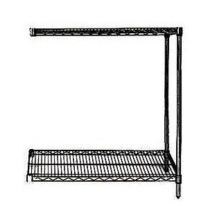 Omega 18" Deep x 24" Wide x 14" High 2 Tier Black Add-On Shelving Unit