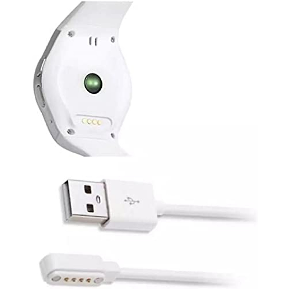 XYPJ GT88 Smart Watch Charging Cable 4 Pin Magnetic Suction USB Charging Cord Compatible for Smart Watch Models: GT88, GT68, KW08, KW18, KW88, KW98, KW99, KW28, FS08, GV68 & KW06 Charger Cable